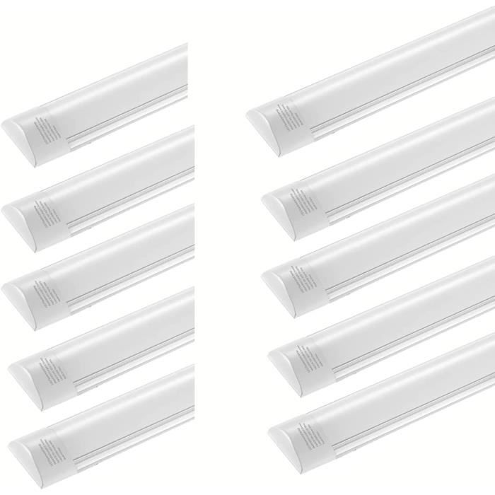 10Pcs* 90Cm Neon Led 30W Réglette Led Light - 3600Lm 4500K Blanc Neutre ...