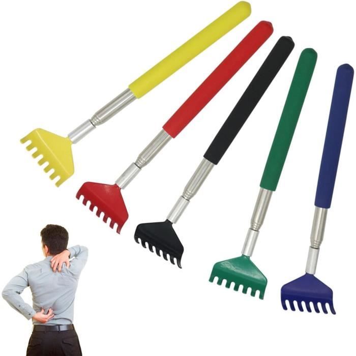 Lot de 4 gratte-dos extensibles portables avec poignée télescopique ...