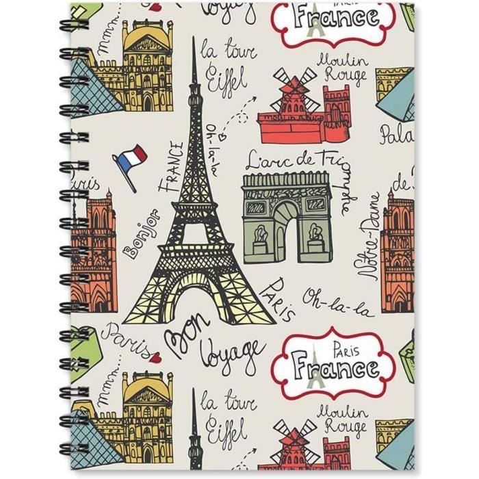 DianPrints Reliure Spirale Cahier A5 170 Pages Lignées 80gsm Étudiants De Bureau De La Tour ...
