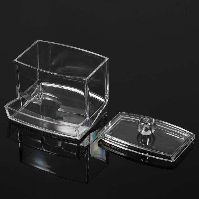 Boîte de coton-tige - SURENHAP - Support cosmétique - Transparent ...