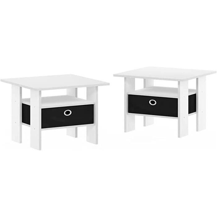 Andrey Able De Chevet Avec Tiroir À Poubelle, Bois D'Ingénierie, Blanc ...