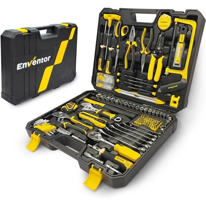 Caisse À Outil Complete 222 Pièces - Boite À Outils Ménagers, Malette ...