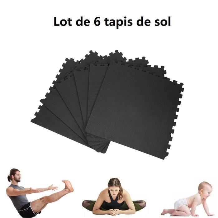 Lot de 6 Tapis d'exercice puzzle avec dalles emboîtables en mousse EVA ...