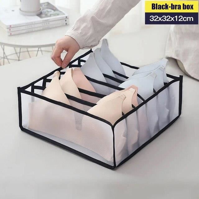 ORGANISATEUR DE TIROIR,6-black--Boîte de rangement pour Jeans ...