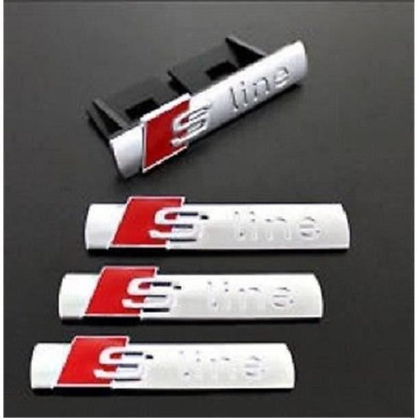 Audi S Line Grill Logo +3 Emblem Aufkleber Sline Argent Badge Logo ...