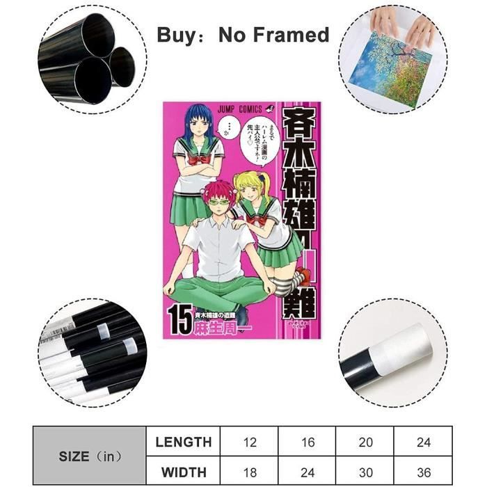 Posters Anime Saiki K Saiki Kusuo Teruhashi Kokomi Rifuta Imu Toile ...