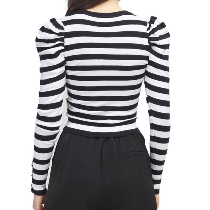 Pull Noir/Blanc Femme Guess Carole Blanc - Cdiscount Prêt-à-Porter