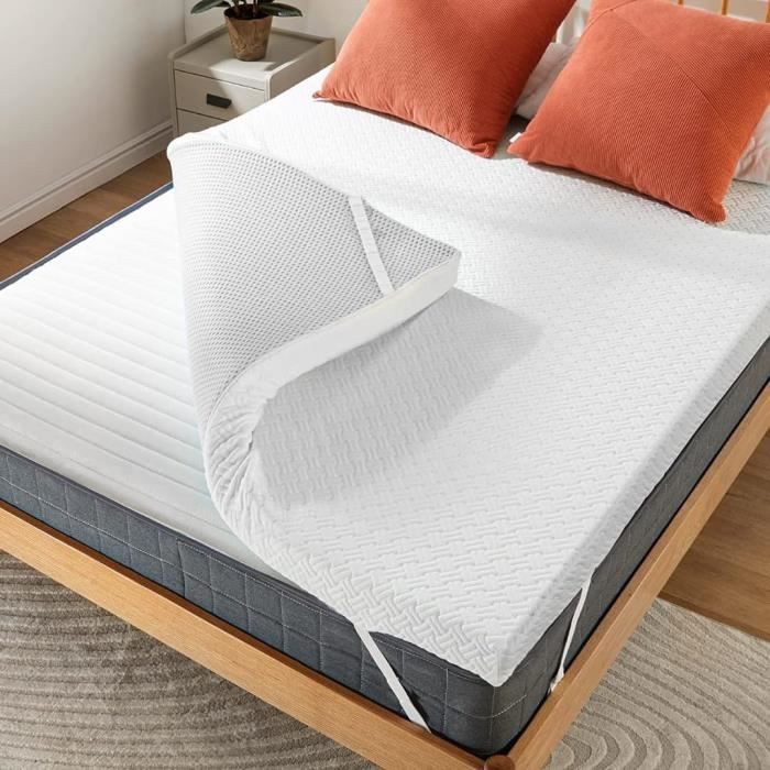 Surmatelas en Mousse à mémoire de Forme | 120x190 CM | Epaisseur 4CM ...