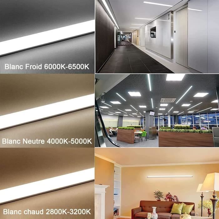 10Pcs* 90Cm Neon Led 30W Réglette Led Light - 3600Lm 4500K Blanc Neutre ...