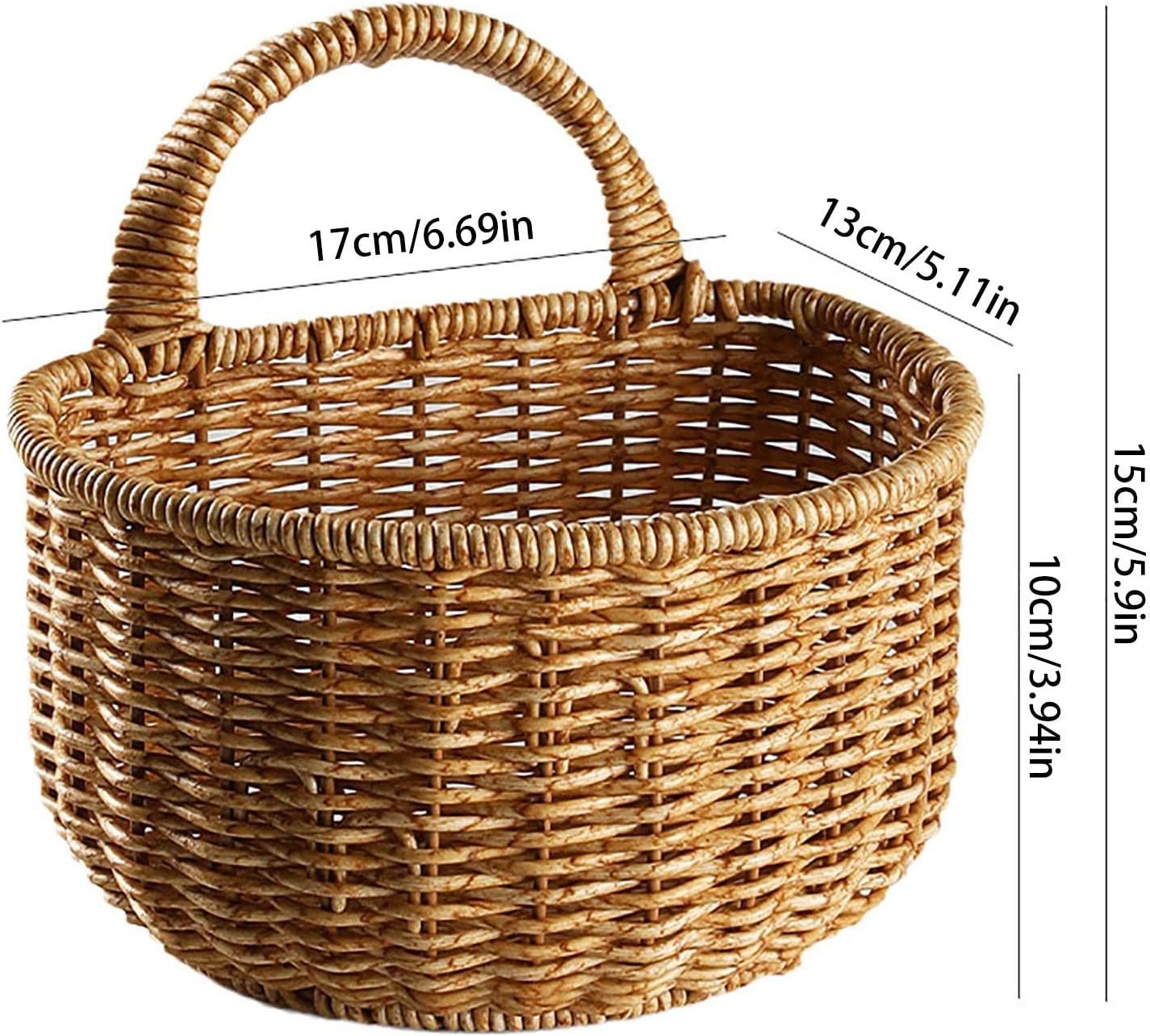 Paniers de Rangement Suspendus - Rangement Mural en Osier pour paniers ...