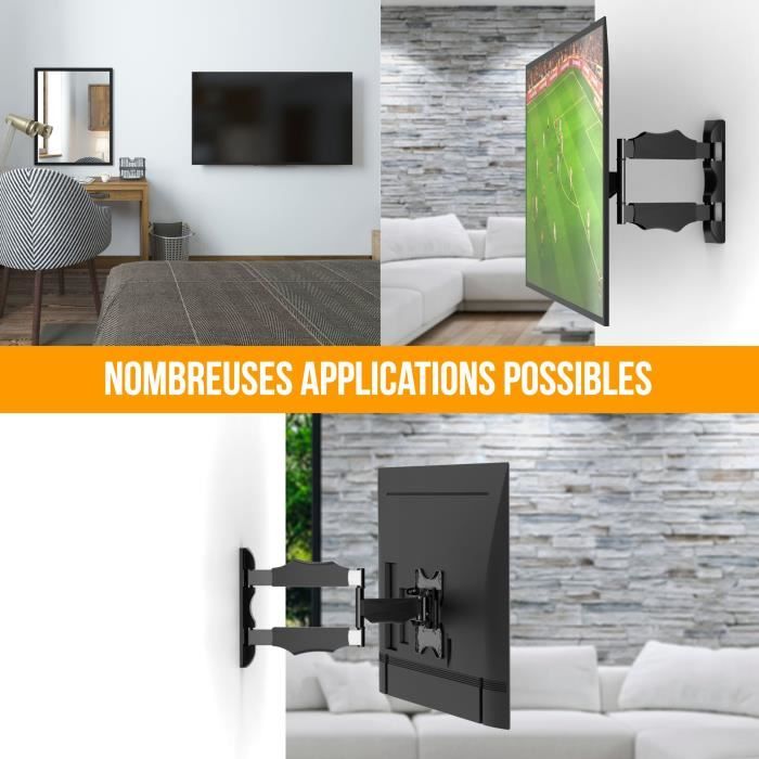 NANOOK Support Mural orientable et inclinable pour téléviseurs 19-43 ...