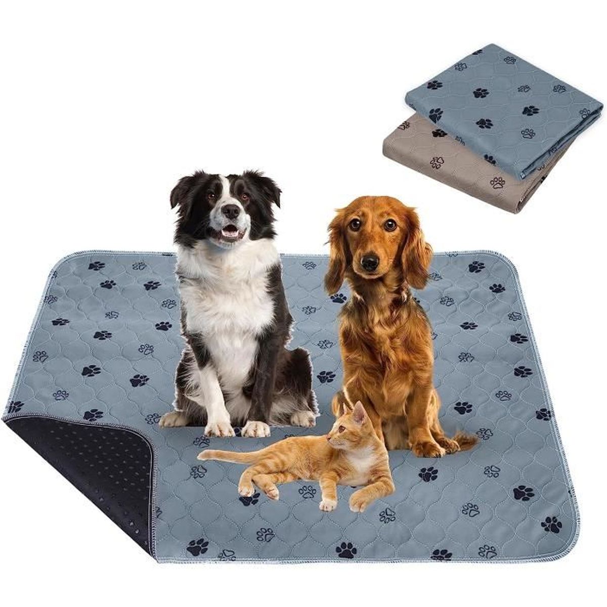 2 Pcs 90 * 80cm Tapis Educateur Chien Ultra Absorbant, Tapis pour Chien ...