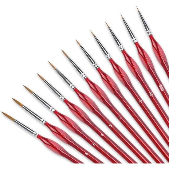 Pinceaux Peinture Kit, 11 Pièces Pinceaux Peinture Acrylique ...