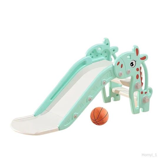 Climber Playset Toboggan pour enfants avec panier de basket-ball, assemblage facile, autoportant ...