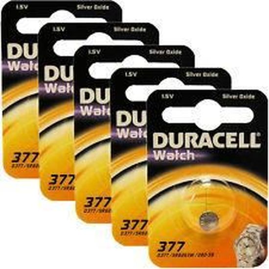 5 piles 377 Duracell - pile SR626sw Oxyde d'argent , - Achat/vente ...
