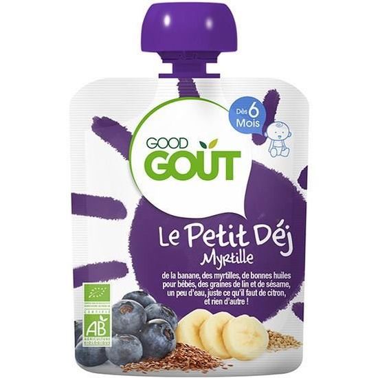 GOOD GOUT Le Petit Déj Myrtille Bio - Dès 6 mois - 70 g - Achat / Vente ...