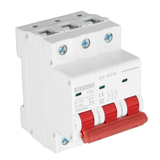 HURRISE Petit disjoncteur 3P 3P petit disjoncteur 6000A capacité de rupture système magnétique ...