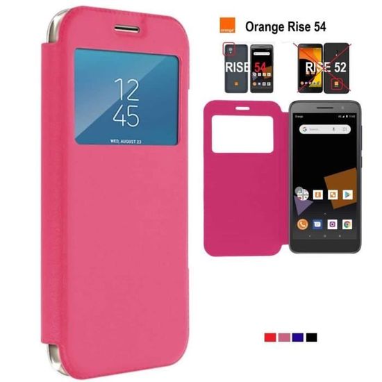 Coque Etui Housse ORANGE RISE 54 -Rose - Cdiscount Téléphonie