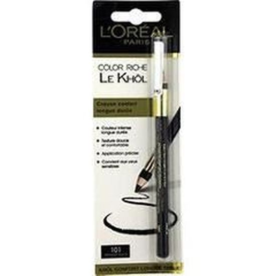 L'OREAL Crayon Color Riche Le Khôl Noir - Cdiscount Au quotidien