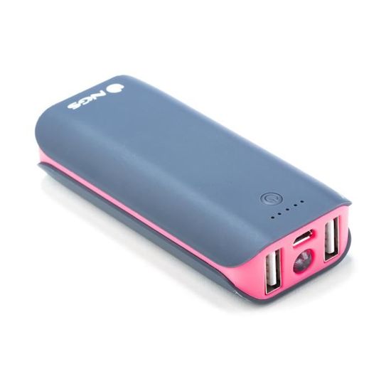 Powerbank 4400 mah duo et lampe torche rose - Cdiscount Téléphonie