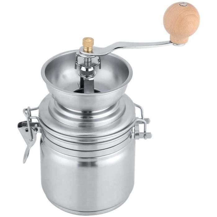 Moulin à café portable réglable, moulin à café en acier inoxydable ...