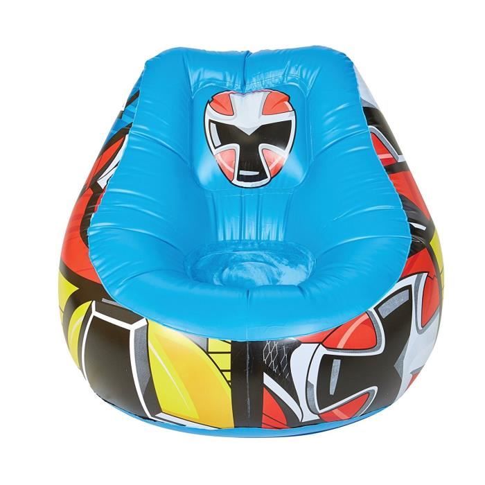LES POWER RANGERS Fauteuil poire enfant - Gonflable - Assise velours ...