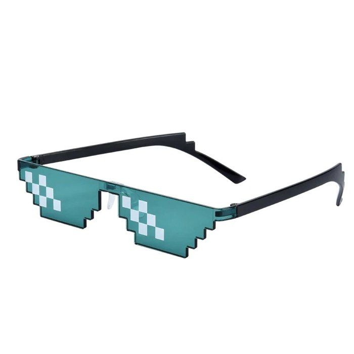 Lunettes de soleil à deux dimensions avec code pixel,lunettes ...
