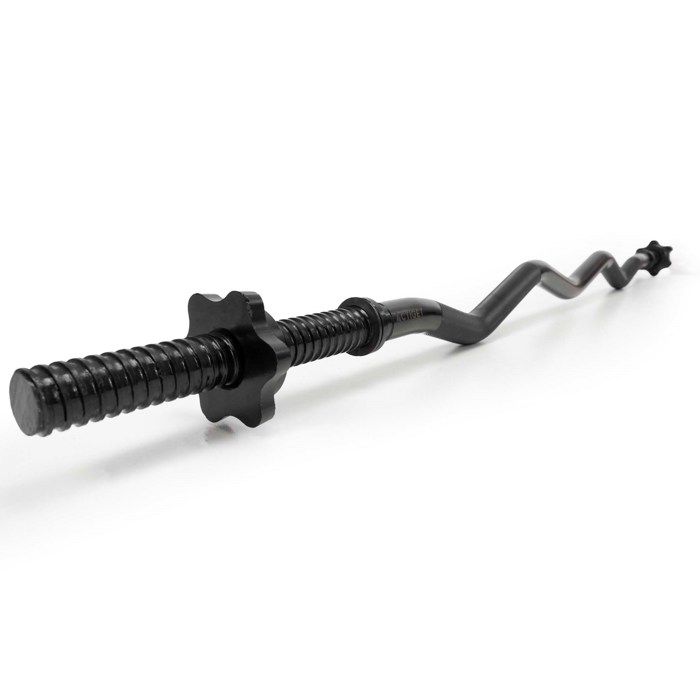 Barre courbe 120 cm - SPRINGOS - Acier - 2 pinces 25 mm - Entraînement ...