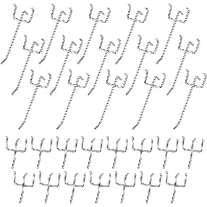 30 Pièces Crochets pour Panneaux Perforés, Crochets pour Panneau ...