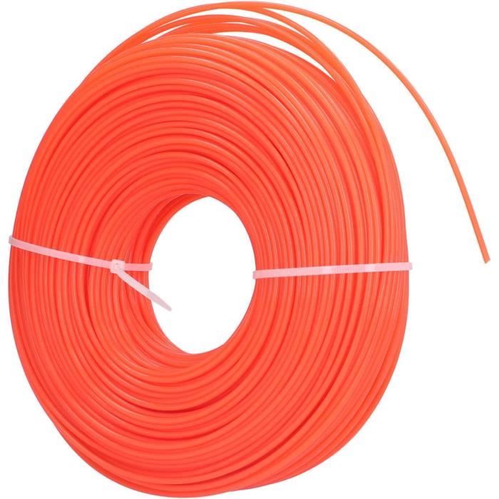 Cyrank Fil De Débroussailleuse, 120 M De Fil De Coupe-Bordures en Nylon Fil Rond Fil De ...
