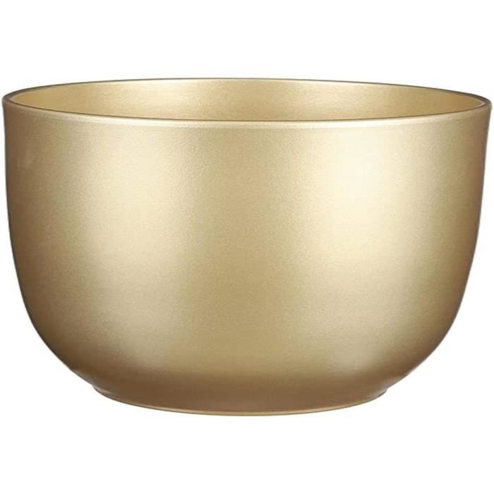 Tusca Pot De Fleurs Céramique Rond Doré 23 X Ø 25 Cm Pot De Plante ...