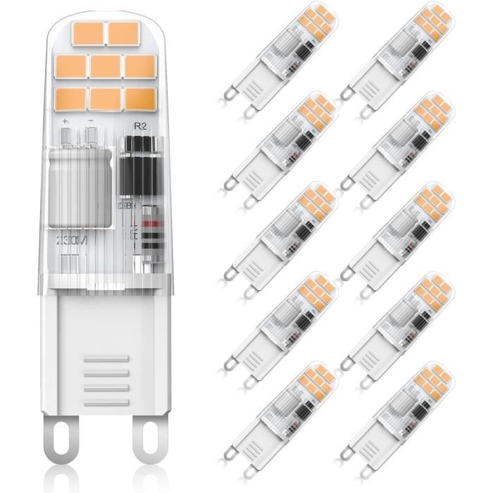 Ampoule Led G9 Blanc Chaud 2700K 2W Équivalent 10W 15W 20W Ampoules Halogènes,Lampe Led G9 Blanc ...