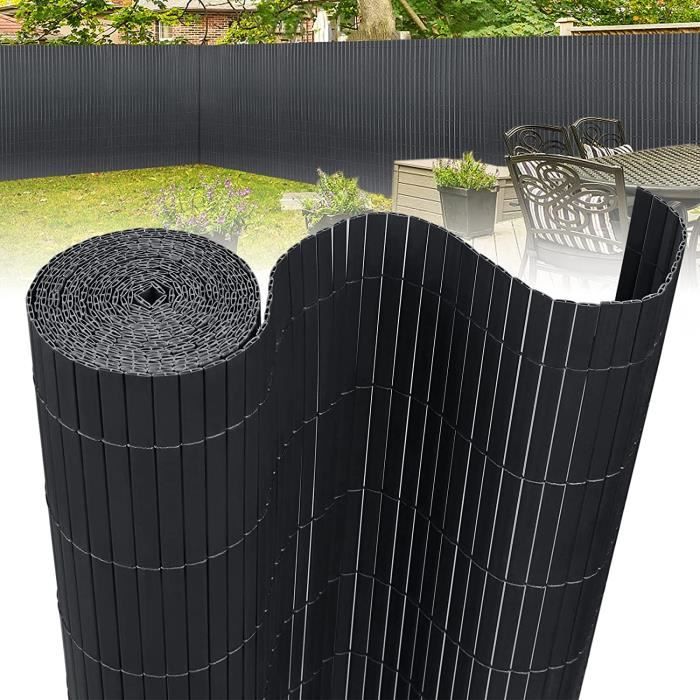 Brise-vue en PVC, double renfort, brise-vue - Résistant aux intempéries - Avec attaches de câble ...