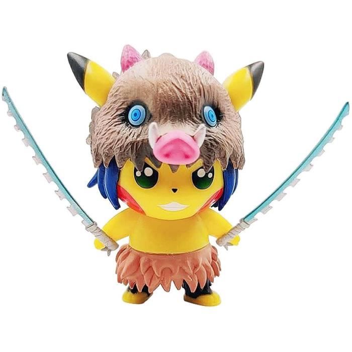Pikachu Cosplay Hashibira Inosuke Démon Tueur Anime Figure PVC Actions ...