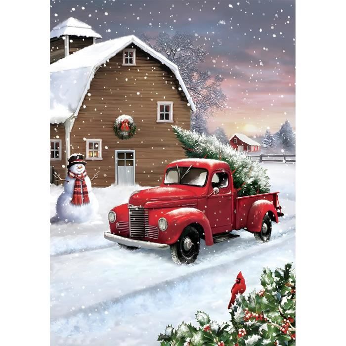 Noël Diamond Painting Strass Complet, Broderie Diamant Kit Complet Noël ...