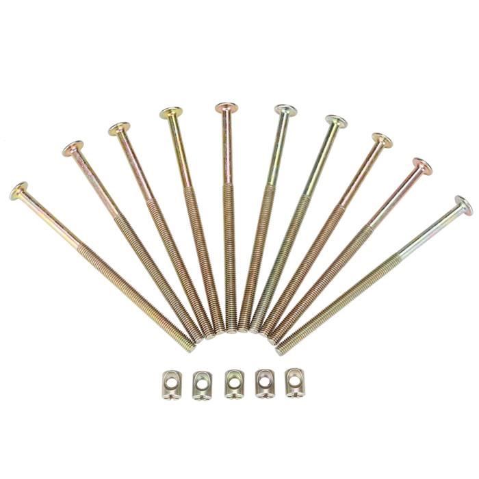 Cikonielf Boulon de meubles Boulon de meuble léger en acier au carbone M6 10 pièces, connecteur ...