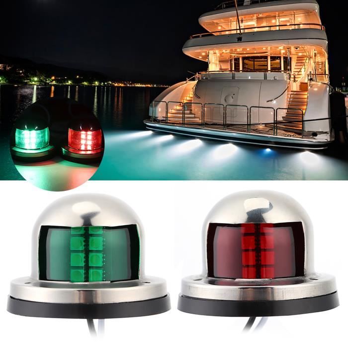 Feux de navigation LED en acier inoxydable 12V pour bateaux - DIOCHE ...