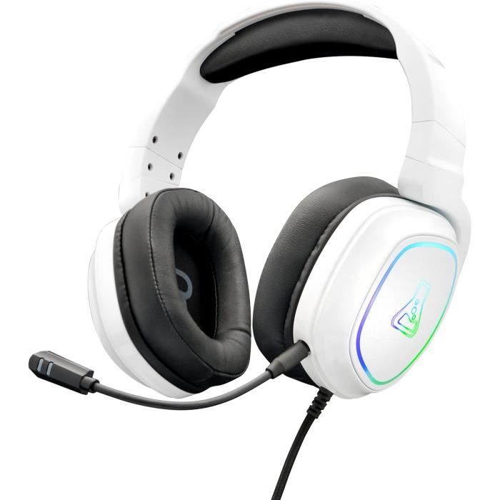 Casque Gaming, Korp Radium Casque Gamer Avec Micro Detachable, Casque ...