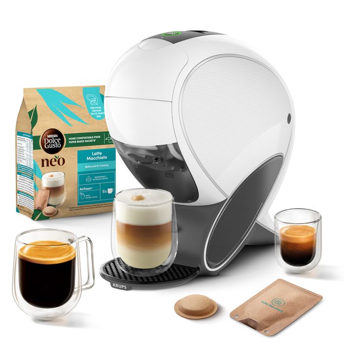 KRUPS Machine à café NESCAFÉ Dolce Gusto NEO, Dosettes compostables et ...