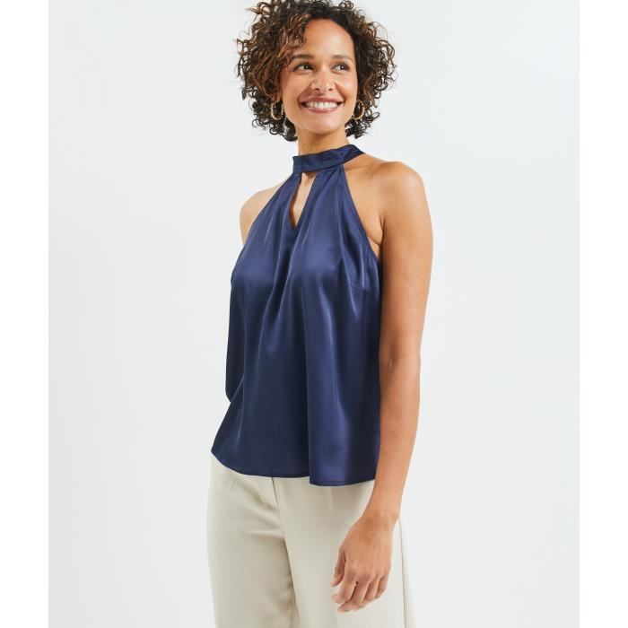 GRAIN DE MALICE - Top habillé femme Marine - Cdiscount Prêt-à-Porter