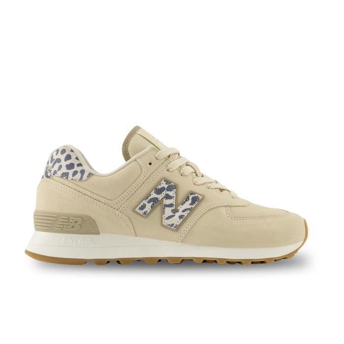 Chaussures pour Femme New Balance WL 574 Beige - Lacets - Plat ...