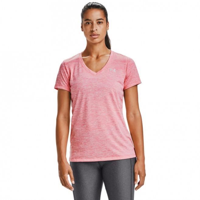 Tee-shirt Femme Under Armour TWIST TECH - Rose - Manches courtes ...