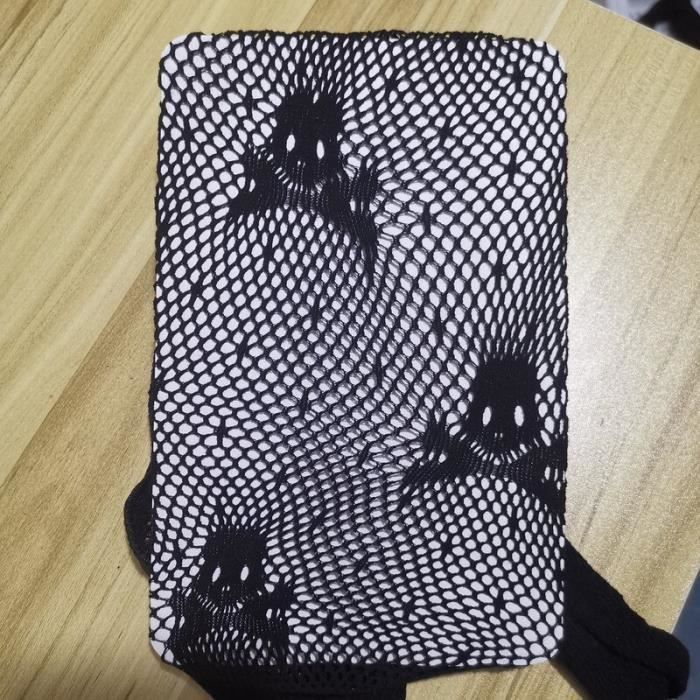 Collant,Bas en résille noir Style gothique Punk, collants en maille ...