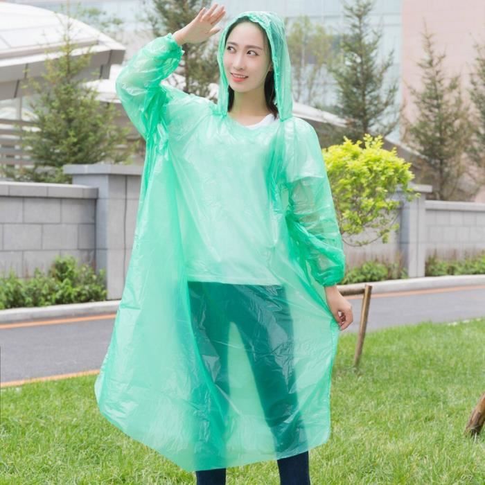 Poncho Pluie,Manteau de pluie jetable pour adultes, imperméable et ...