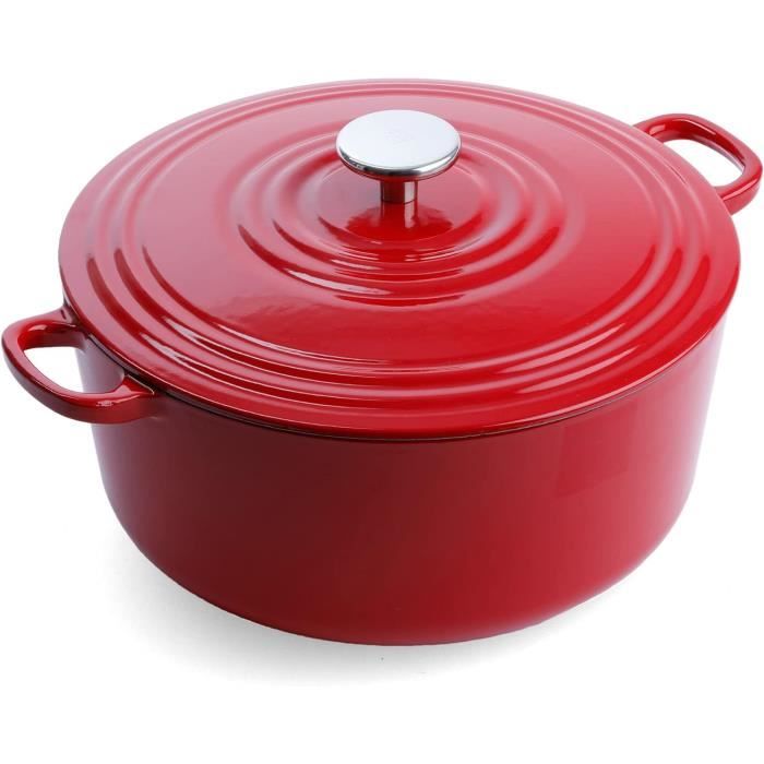 Cookware Cocotte En Fonte Émaillée Avec Couvercle, Adapté À Tous Les ...