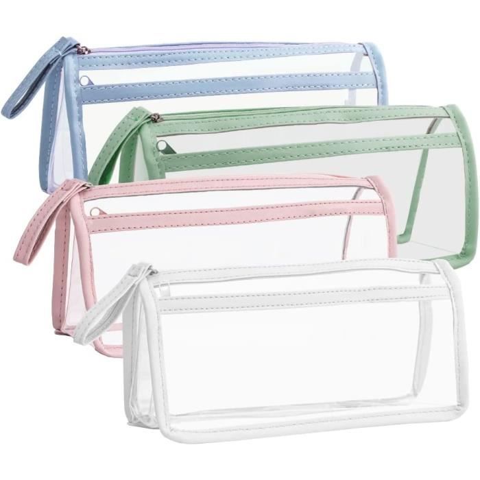 Hggzeg Trousse transparente pour examen, grande capacité en PVC avec ...