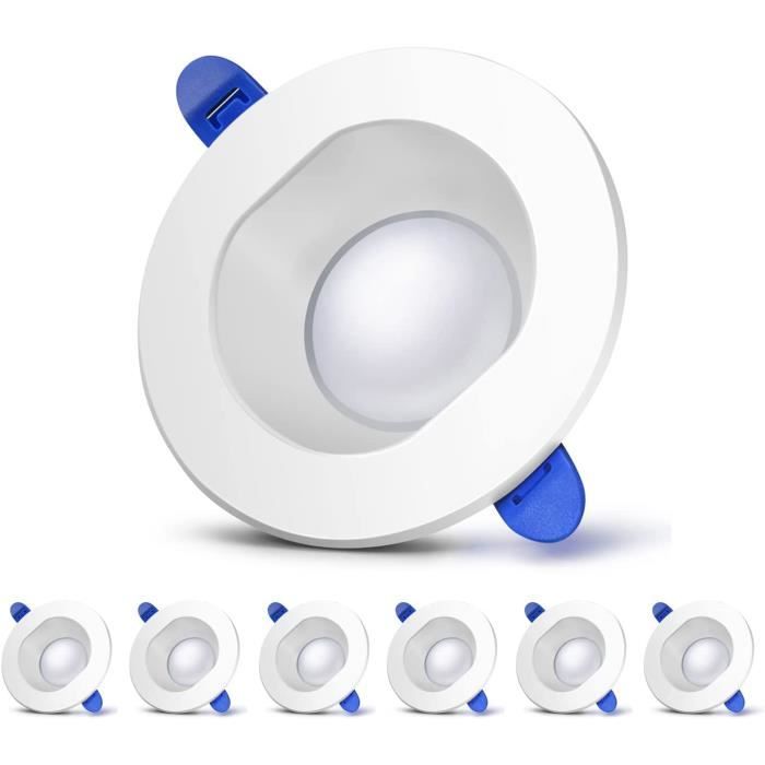 Spot LED Encastrable, Extra Plat, Encastré Lampe Plafonnier Plat, Downlight Rond en Alm en Métal ...
