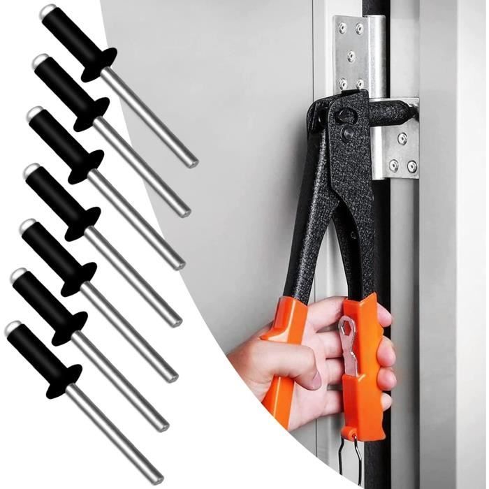Rivet Pop Rivets Plaque Immatriculation Noir Alm pour Pince a Rivet 100 ...