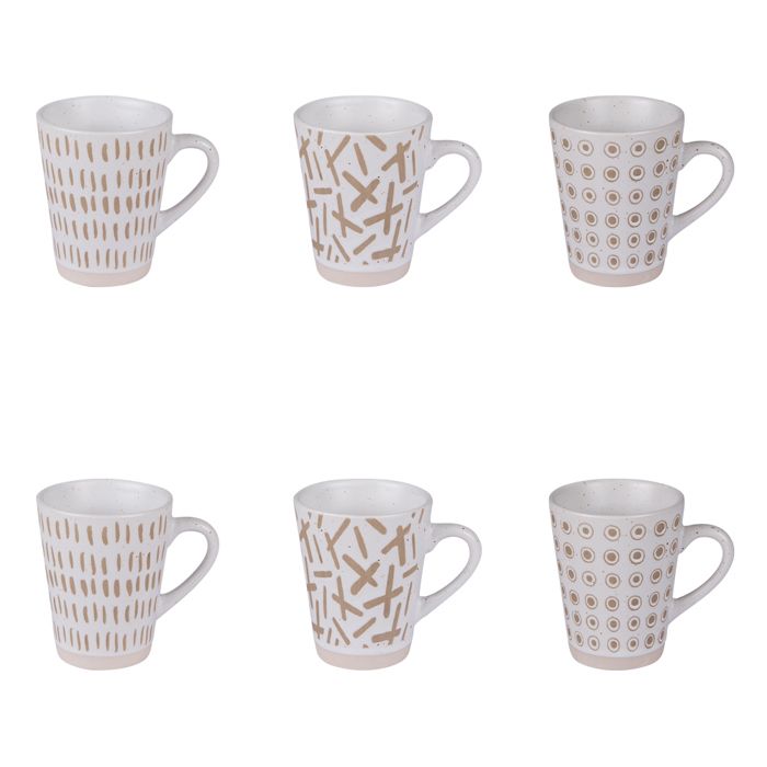 Coffret de tasses - TABLE PASSION - Tara - 10 cl - 6 pièces - Décoré ...