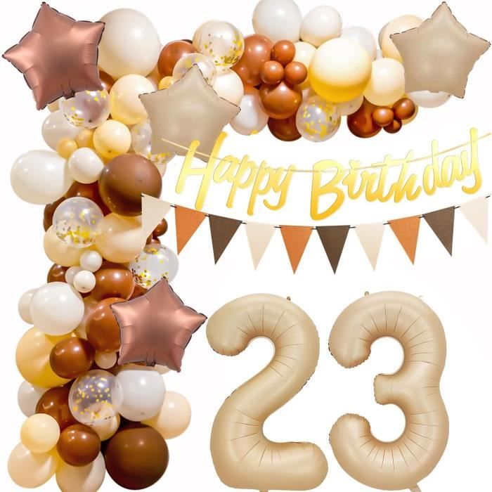 Decoration Rétro 23 Ans Anniversaire,23 Ans Ballon Guirlande, 23 Ans ...